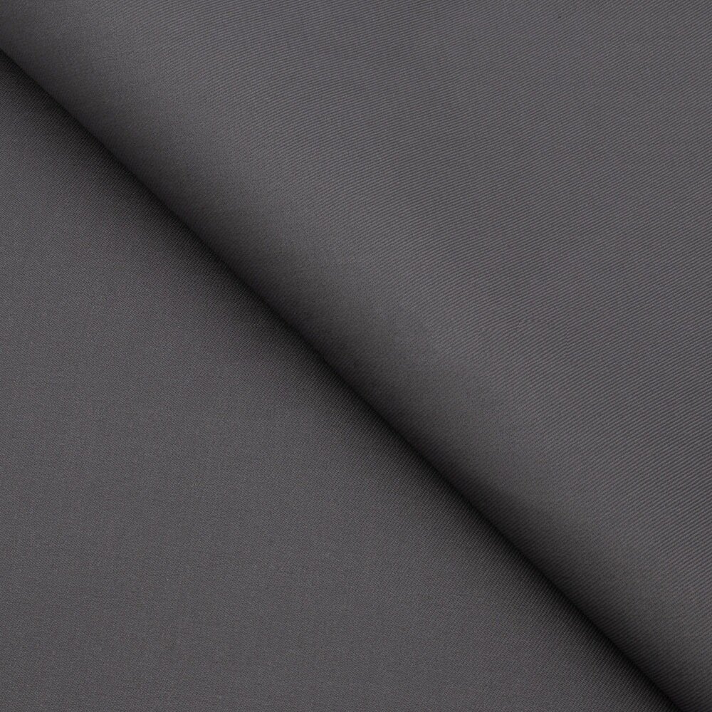 Смесовая ткань Твил, плотность 210 гр/м2. Цвет серый. Готовый отрез 3*1,48м.