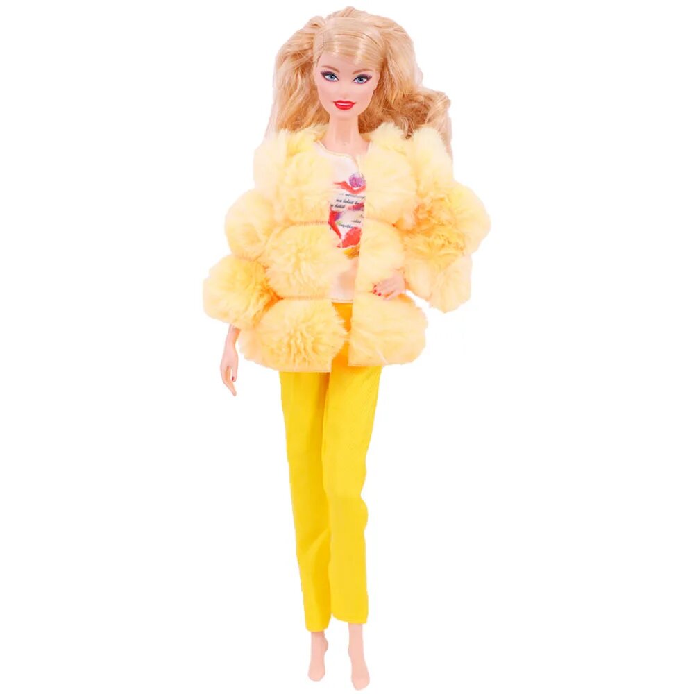 Желтое пальто и брюки для куклы Barbie L477