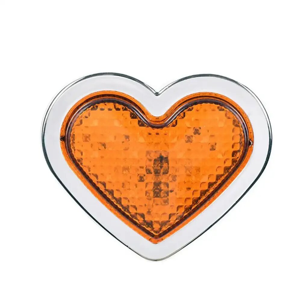 Сердце поворотник Heart Yellow, 24В, боковой маркер