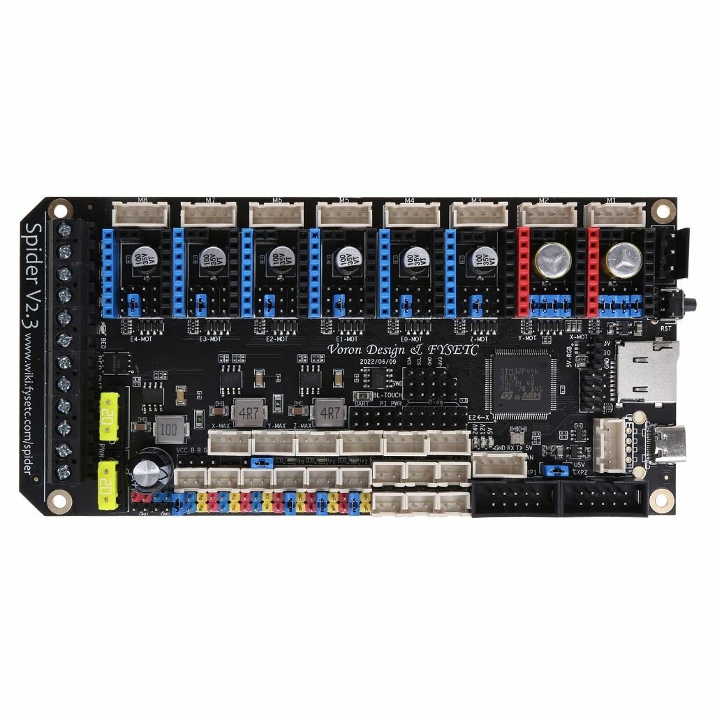Материнская плата Spider V2.2, 32-битная контроллера PT100, модуль измерения температуры TMC2209, замена деталей 3D-принтера