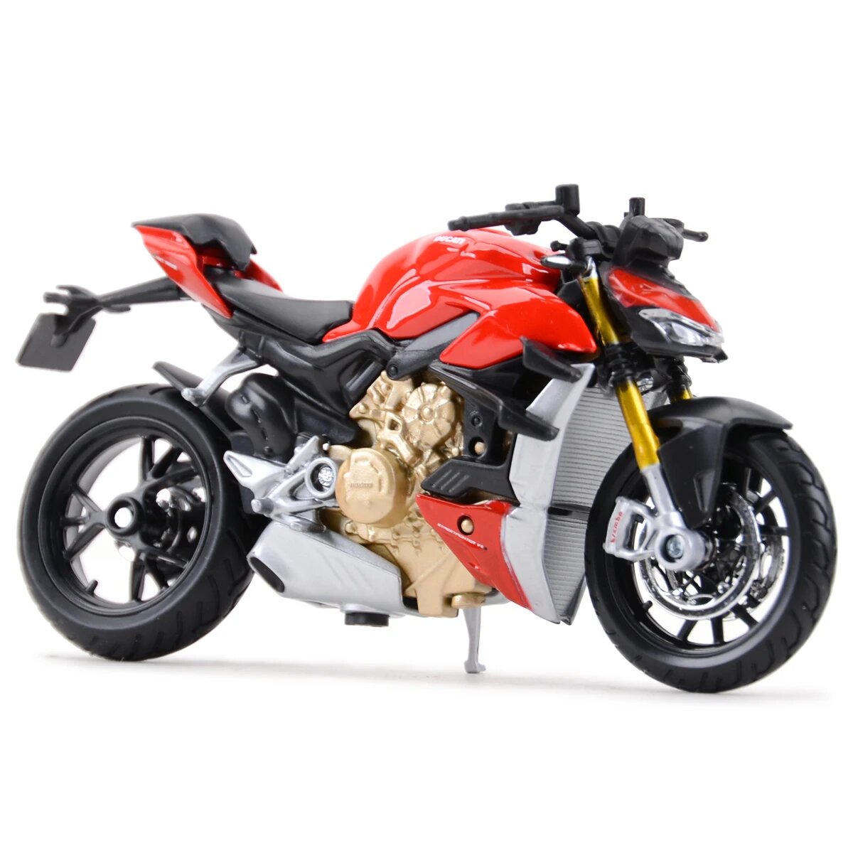Модель мотоцикла Maisto ("39300)"Ducati Super Naked V4 S" красный, металлическая модель мотоцикла 1:18