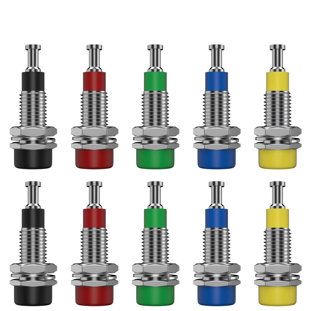 JZDZ Клеммные гайки вилки типа «банан» 2 мм 10 шт. 5 colors x 2