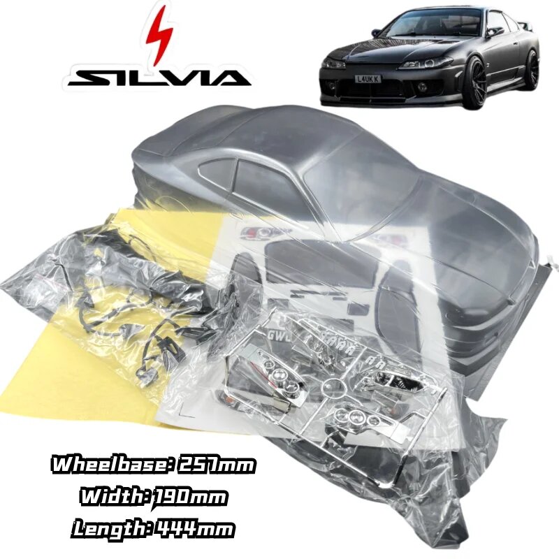GWOLVES 1/10 RC Silvia S15 JDM Shell из поликарбоната
