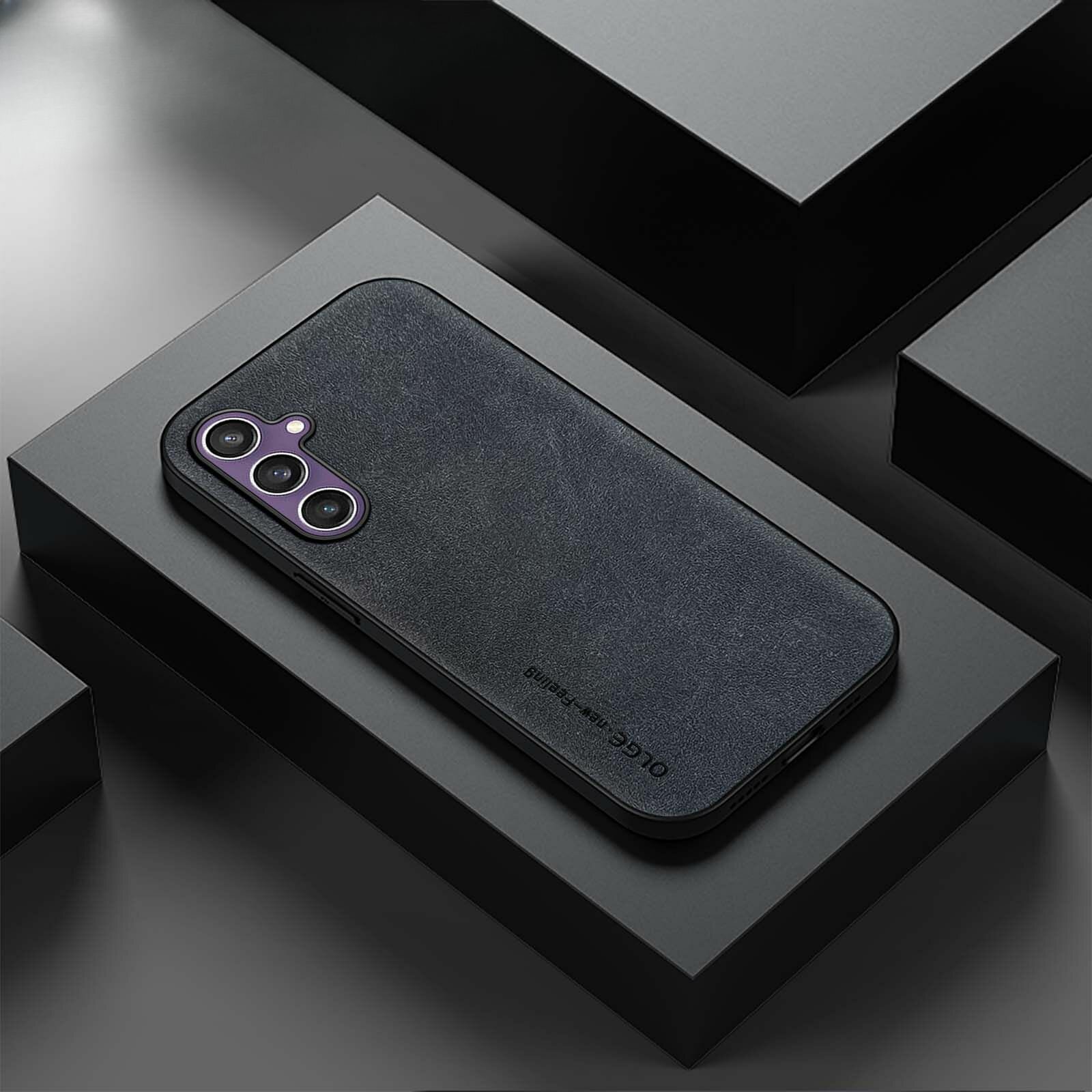 Роскошный кожаный чехол для смартфона Samsung Galaxy S23 FE (на Самсунг Галакси С23 ФЕ, C23FE) защитный чехол