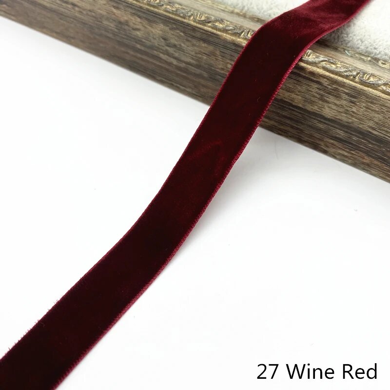 Бархатная лента бордовая 38 мм, 2 ярда (27 Wine Red)