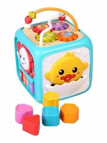 Развив. центр «Мультикуб мини»: 6 разв. игр, свет./звук. эффекты, эл. пит. АА*3 не вх. в компл.