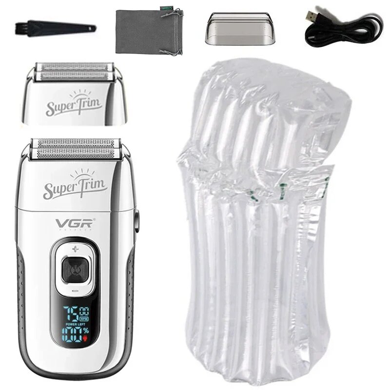 VGR 3-скоростная перезаряжаемая электробритва для бороды V-332 With bubble