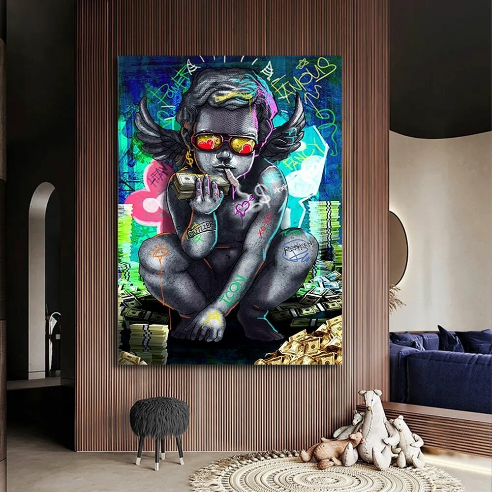 Картина деньги, мотивация постер, из коллекции "Офисные картины", 50х70 см.