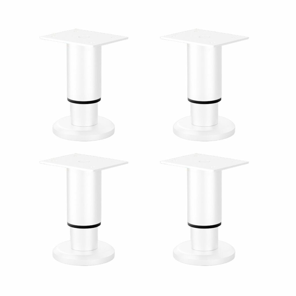 (Комплект из 4-х) Белых опорных ножек для мебели, регулируемое телескопическое универсальное опорное устройство-12-18 см
