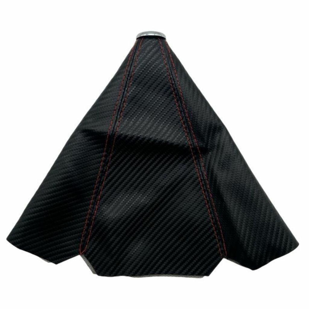 Автомобильный ручной рычаг переключения передач, рычаг переключения передач, пылезащитный чехол, универсальная модель-красная линия-яркий карбоновый узор