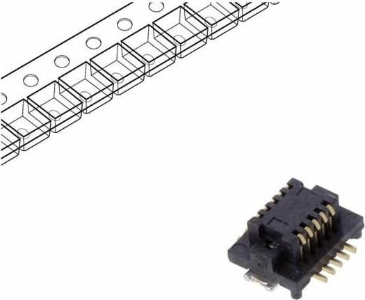 Разъем AMPHENOL 10132798-011100LF/ Разъем плата-плата PIN 10 0,5мм H 2,15мм Серия BergStak 0,5А 1шт