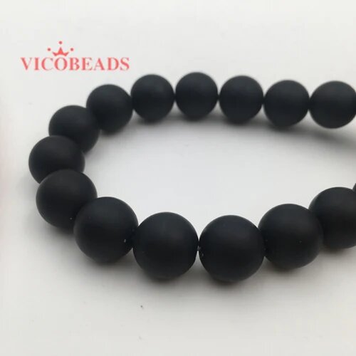 Бусины из оникса и агата Verkadebeads Черный, 4mm about 95pcs, Black agate