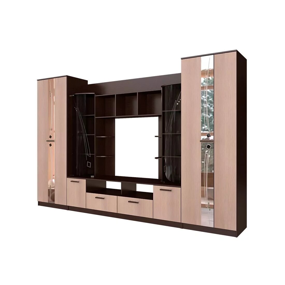 Гостиная «Венеция» (Венге/Лоредо) 240х53х220