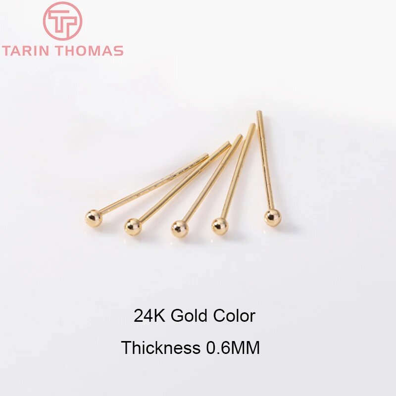Шариковые булавки TARIN THOMAS 24K Gold Color-0.6MM
