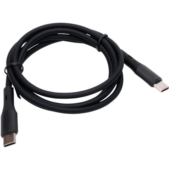 Кабель USB2.0 Cablexpert Type-C/Type-C, 3А, 65Вт, PD/QC3.0, силиконовый, медь, 1м, черный