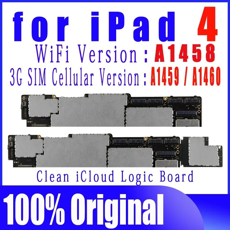 A1458 A1459 или A1460 оригинальная бесплатная iCloud для ipad 4, материнская плата с полным чипом, оригинальная материнская плата без идентификации для ipad 4, материнская плата A1458 WFIF 32GB