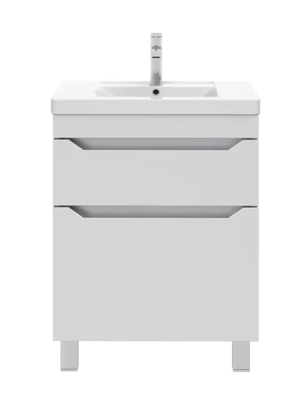 Тумба под раковину Рондо напольная 60 см цвет белый