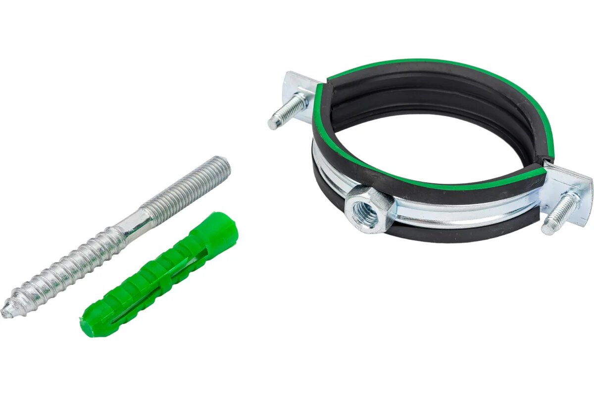 MAYER комплект хомут со шпилькой 10x100, дюбель для труб 2 1/2' (74-80 мм) гайка М10
