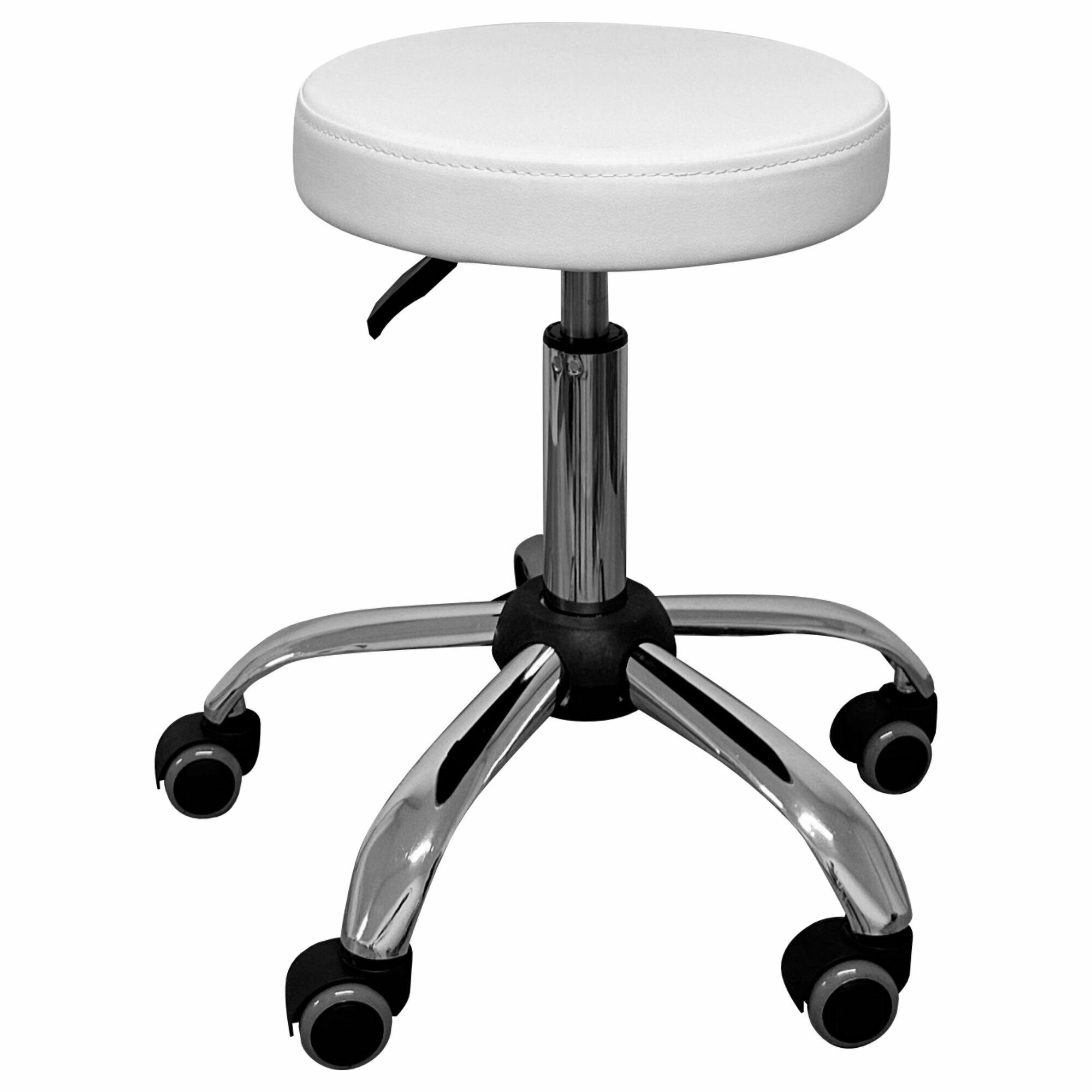 Стул с круглым сиденьем на металлическом основании