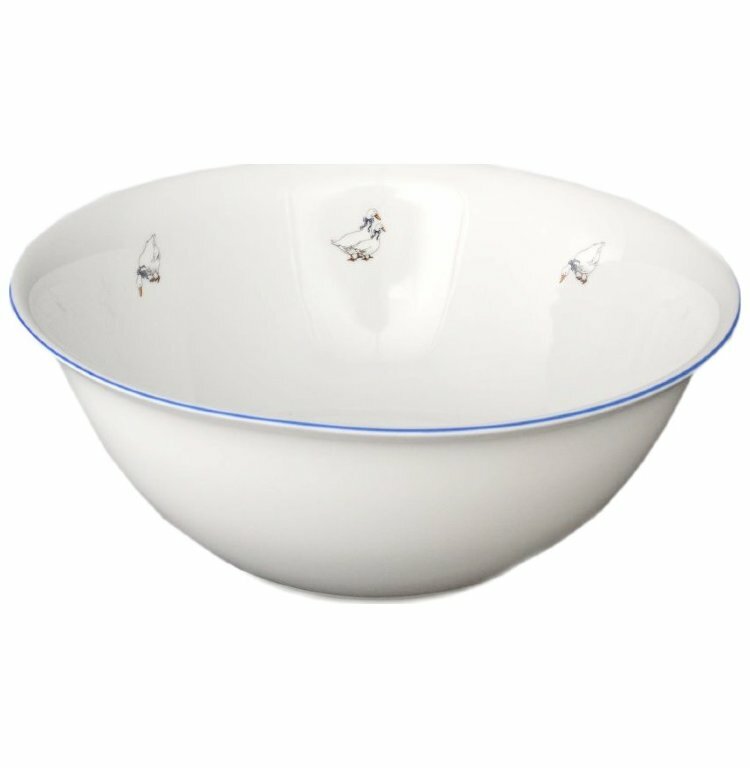 Салатник круглый глубокий 28 см, 1 шт. Thun Гуси