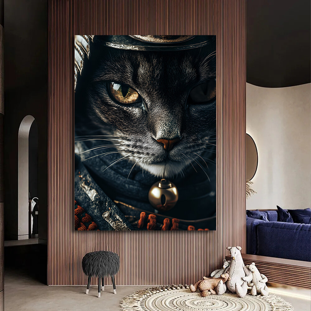 Картина "Коты", японский поп-арт, 40x60 см, на подрамнике, хлопковый холст