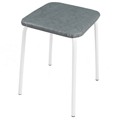 Табурет Домашняя Мода на 4-х ножках "Пенек легкий" металлический каркас h 45 см, сиденье винилискожа 30х30х2 см, основа фанера, max нагрузка 150 кг, серый (Т271 С)