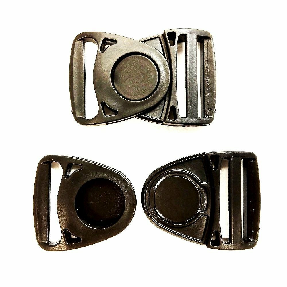 Фастекс поворотный (вращающийся), черный, под ленту 38-40 мм, 10 штук