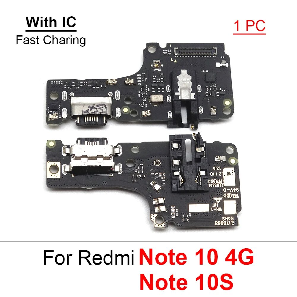 Для Xiaomi Redmi Note 10S USB-зарядная плата Redmi Note 10 4G Note10 Порт зарядного устройства Разъем для док-станции Основная материнская плата Гибкий кабель USB Board