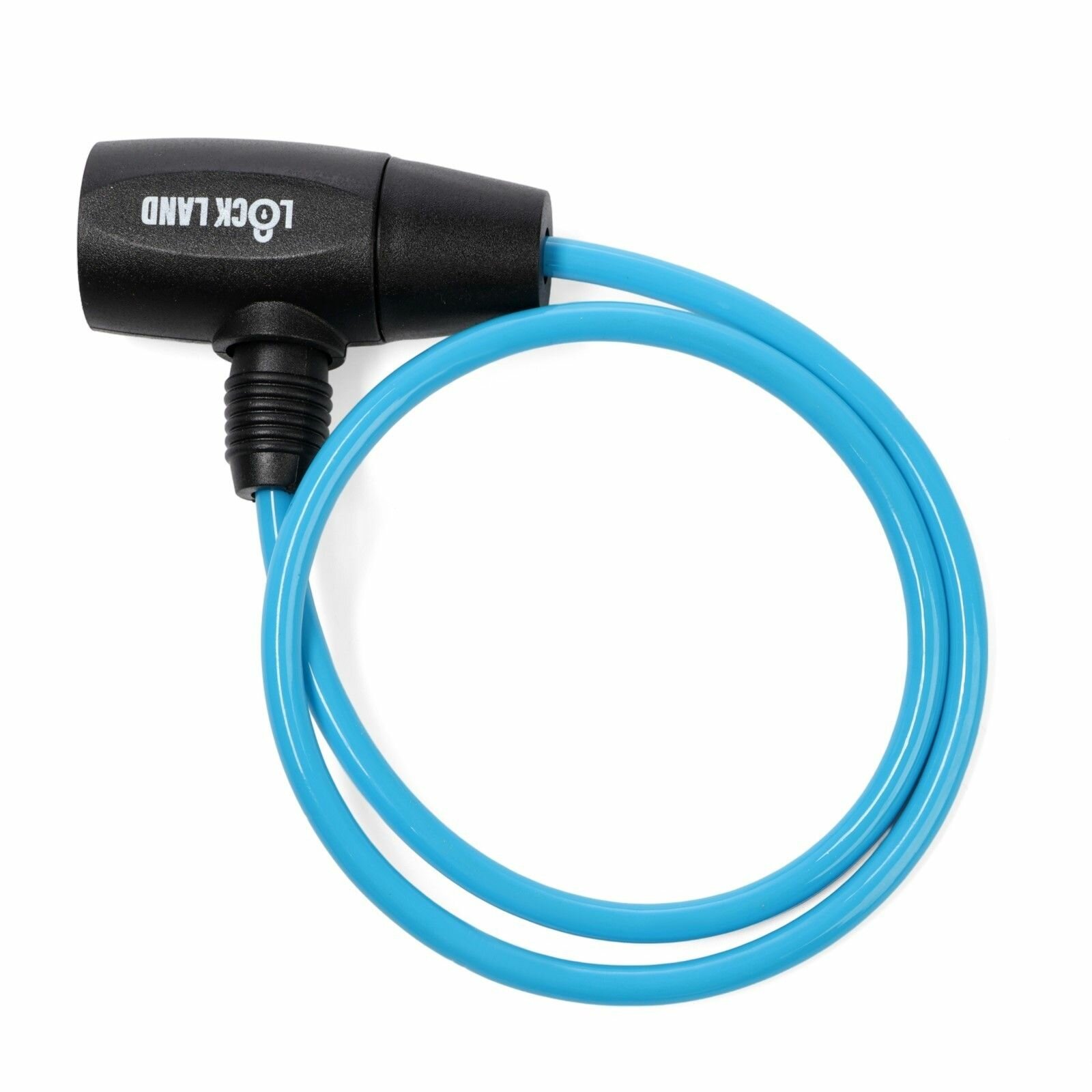 Велосипедный навесной замок Lockland, противоугонный тросовый велозамок с перфорированным ключом, 2 ключа в комплекте, 6 х 650 мм, цвет синий