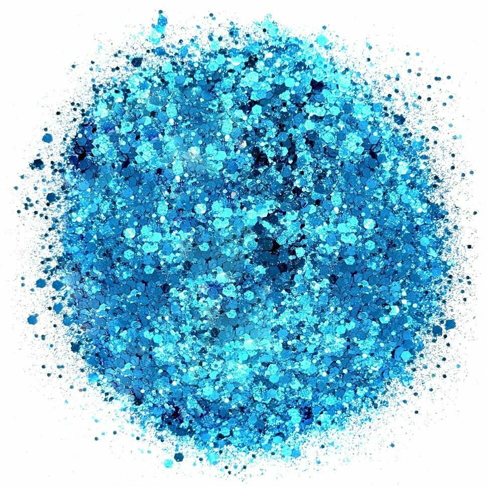 Глиттер-блестки голубые, EPOXYMASTER, 25мл