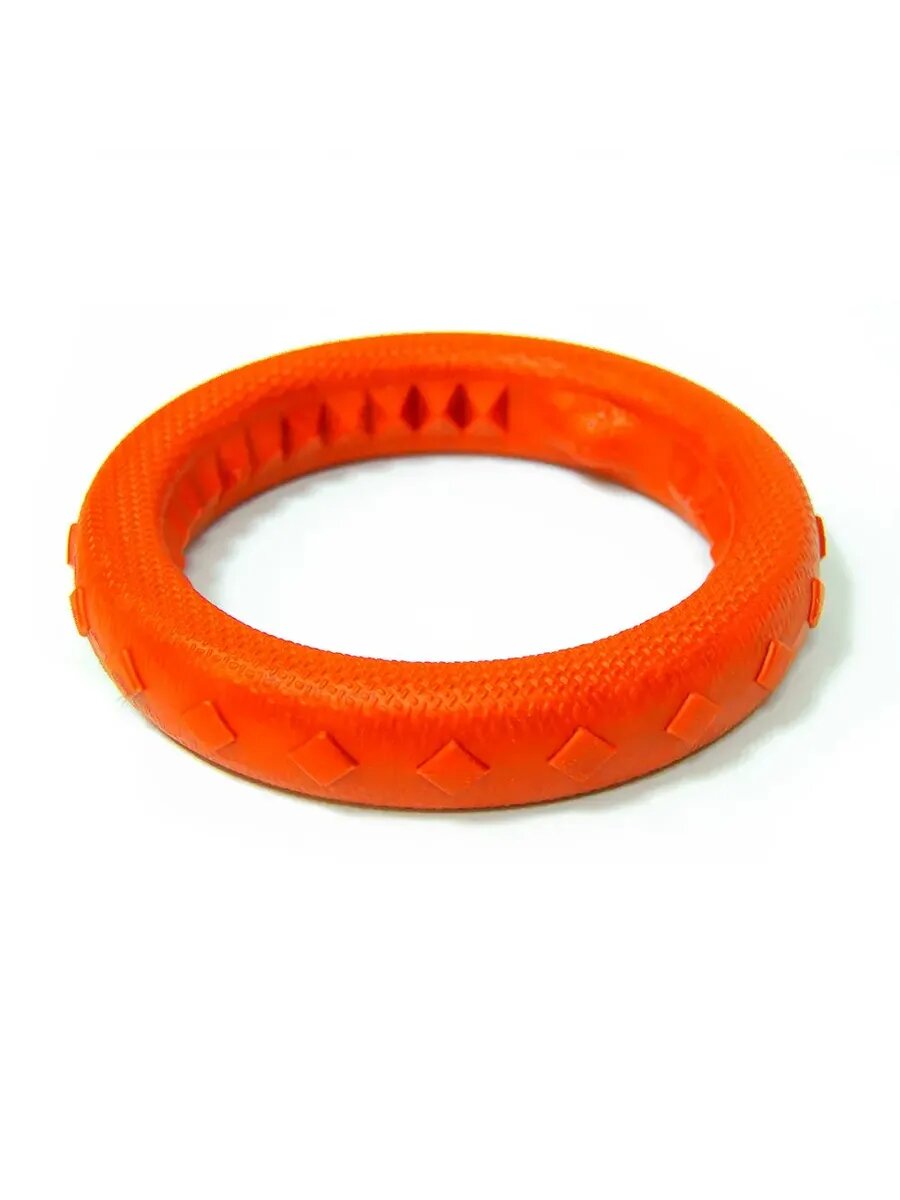 Кольцо плавающее Зооник, для собак, анти-стресс, оранжевое, 17см