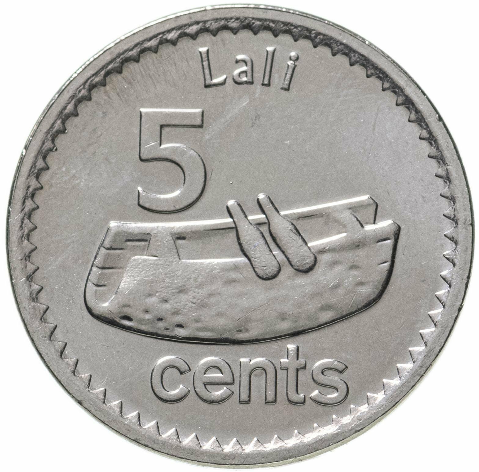 Фиджи 5 центов 2012, Сталь, в сохранности UNC