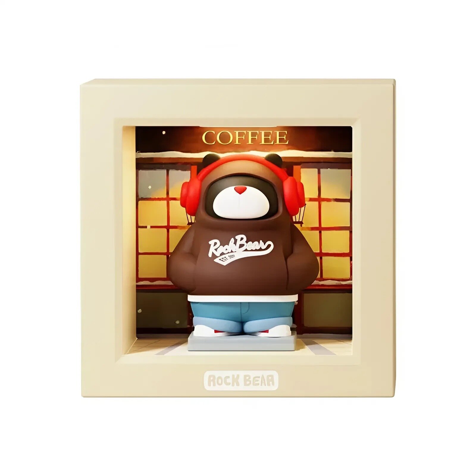 Декоративный ночник-фоторамка Кофейный Медвежонок ROCK Bear Mini Picture Frame Night Lite