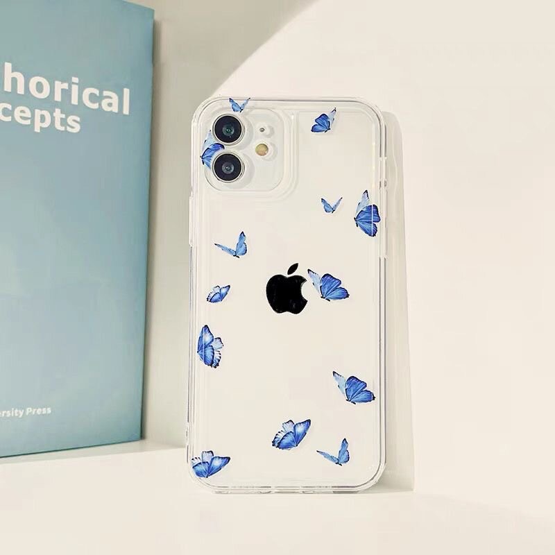 Чехол "Ins Wind Butterfly", для iPhone 15 PRO, прозрачный, с бабочкой