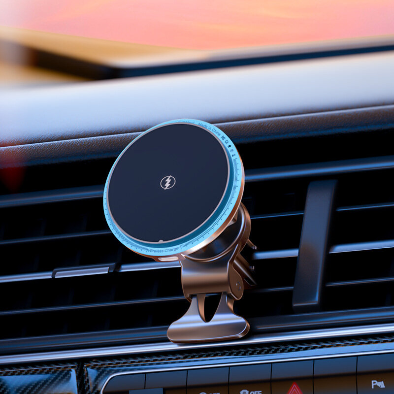 Автомобильный кронштейн, для Apple, беспроводное зарядное устройство, магнитная навигация, черный