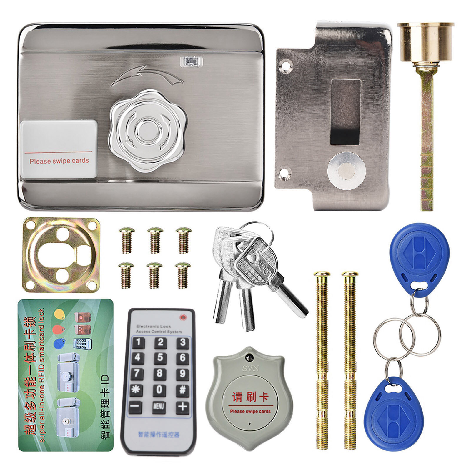 Электронная система контроля доступа с интеллектуальным дистанционным управлением, одноголовочный замок 12 В.