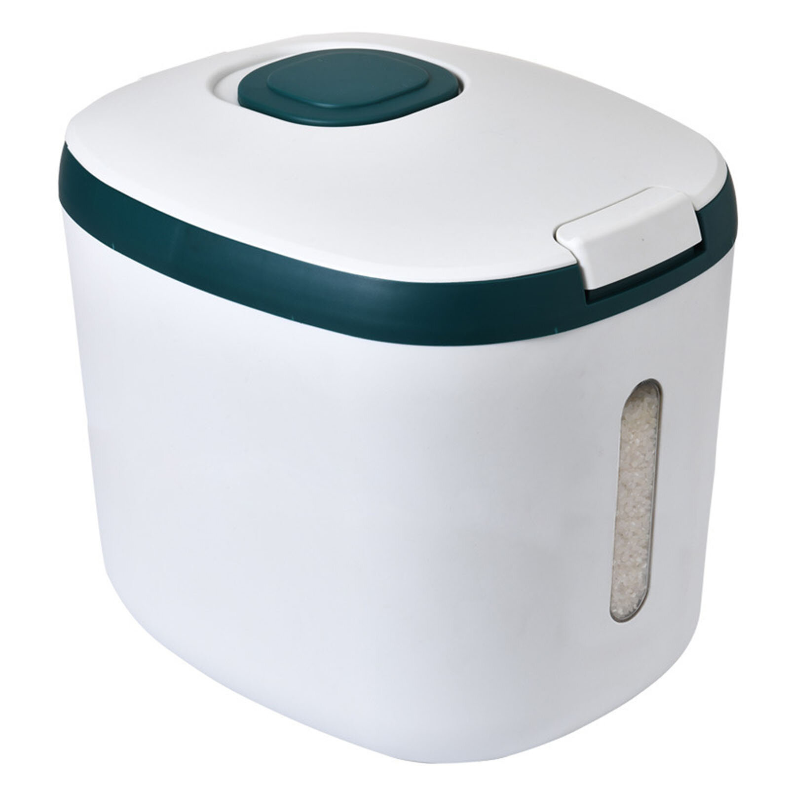 Рейс -бочка для хранения ящика дома уплотнение сильное подшипник пластиковая мука банки с кухнями зеленый 5 кг: 26x21x17см/10,2x8.3x6.7in