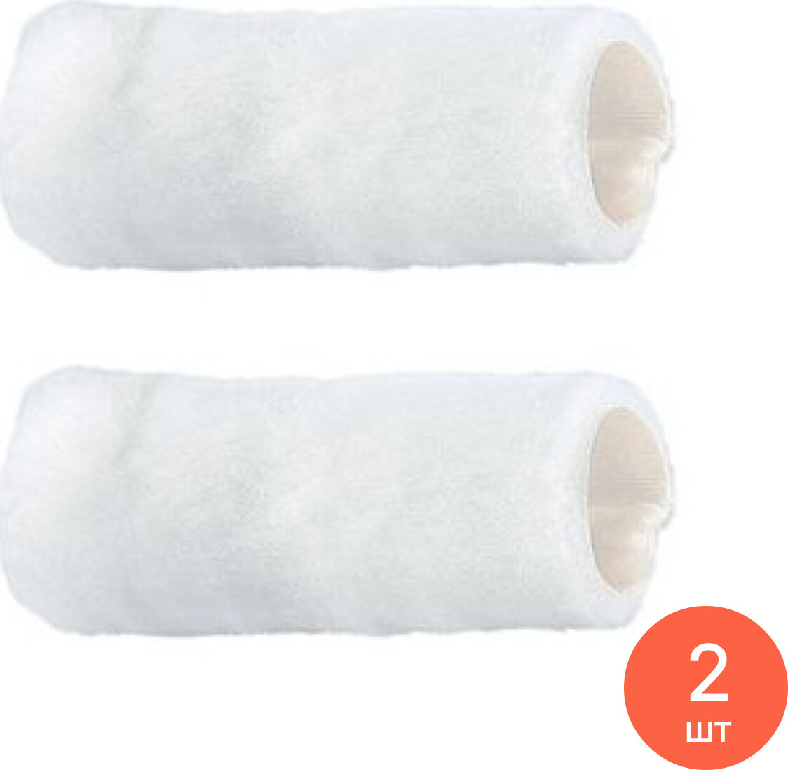 Шубка для валика 888 ВМП-250 бюгельная, для малярных и отделочных работ, поролон, белая, 25см, в упаковке 5шт. / строительство и ремонт (комплект из 2 шт)