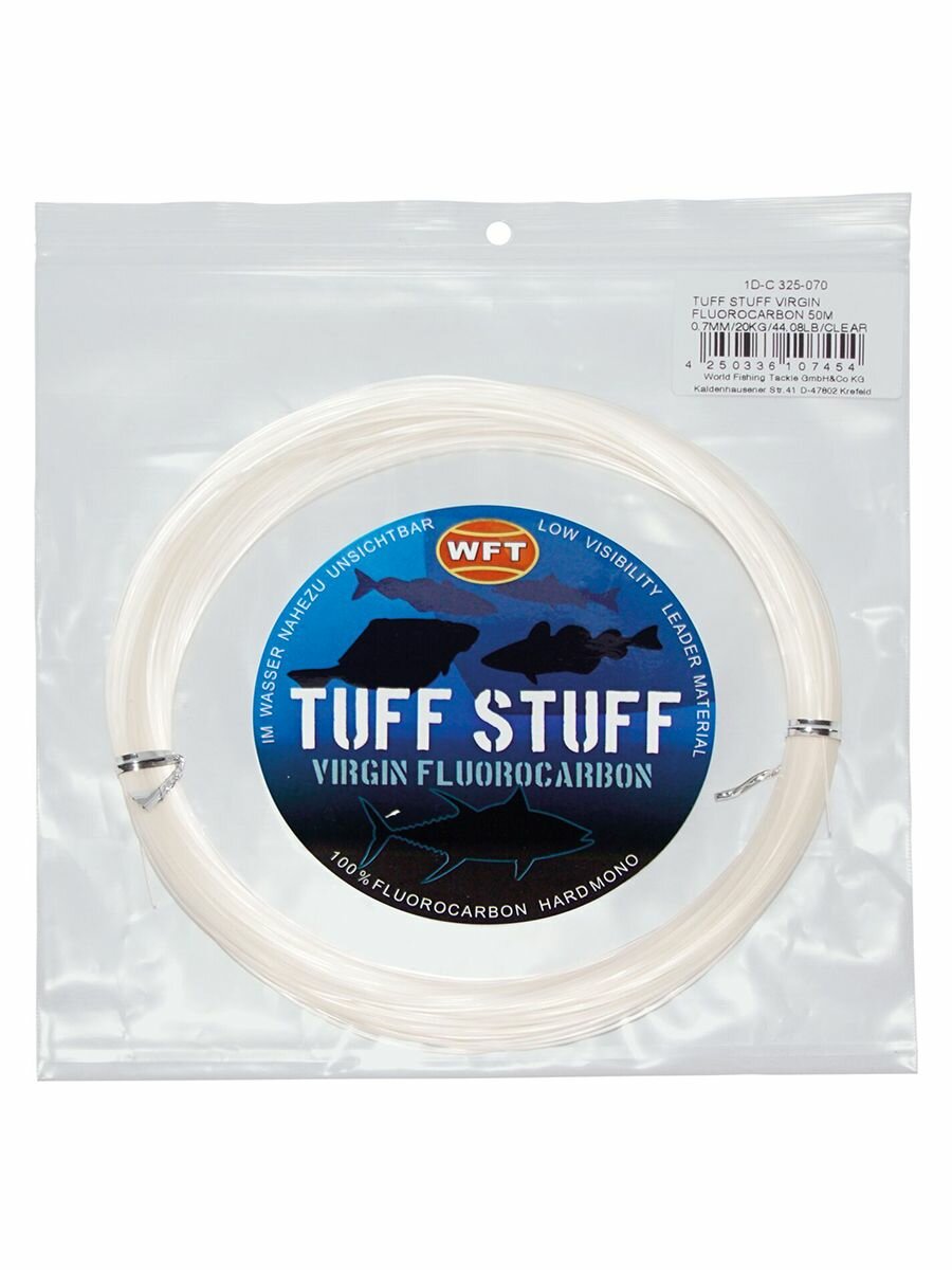 Леска монофильная WFT KG TUFF STUFF FLUOROCARBON 050/070