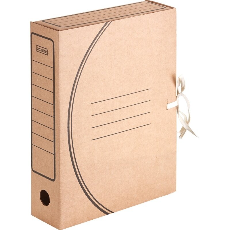 Короб архивный Attache с завязками, Economy, 75 мм, 252х75х322 мм, 5 штук (809770)