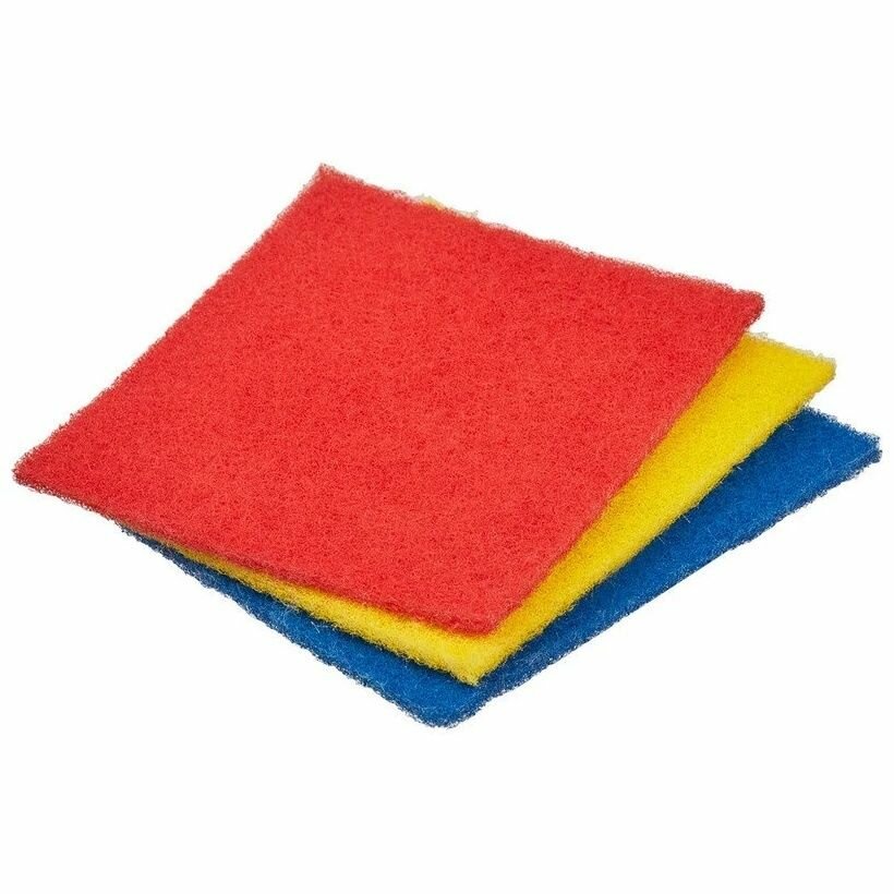 Мочалка для посуды PACLAN абразивная, 3 штуки (409220/320029/3200571/320053)