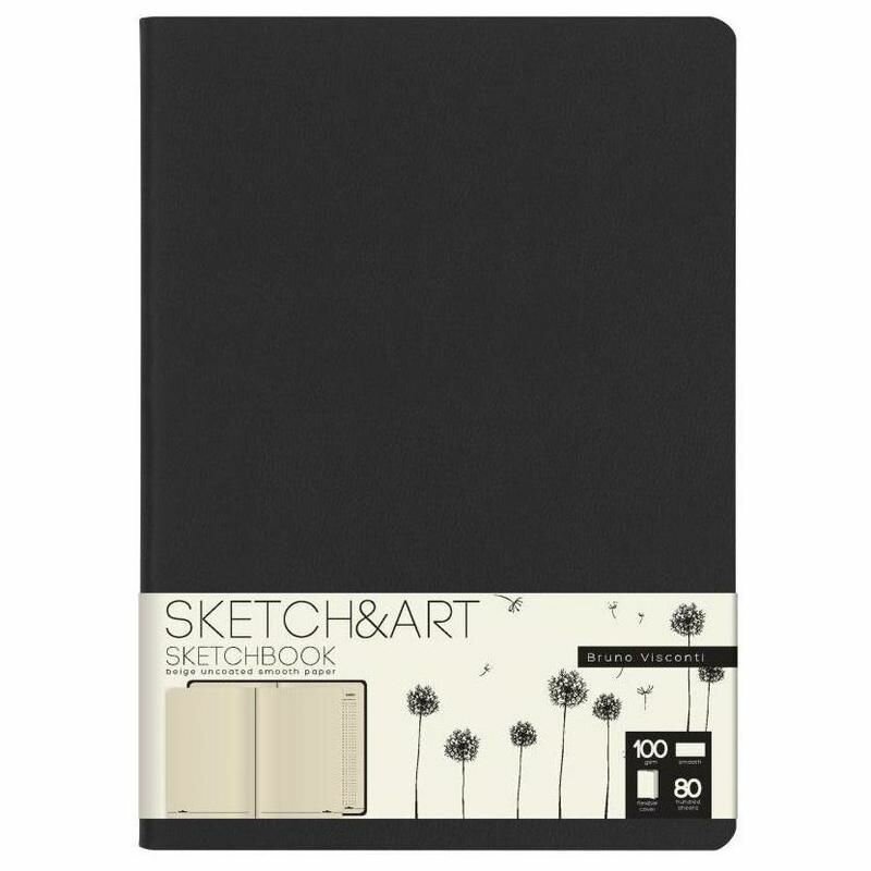 Скетчбук Sketch&Art Original 179х250 мм, 80 листов, 100 г, мягкий переплет, черный (1-507/01)