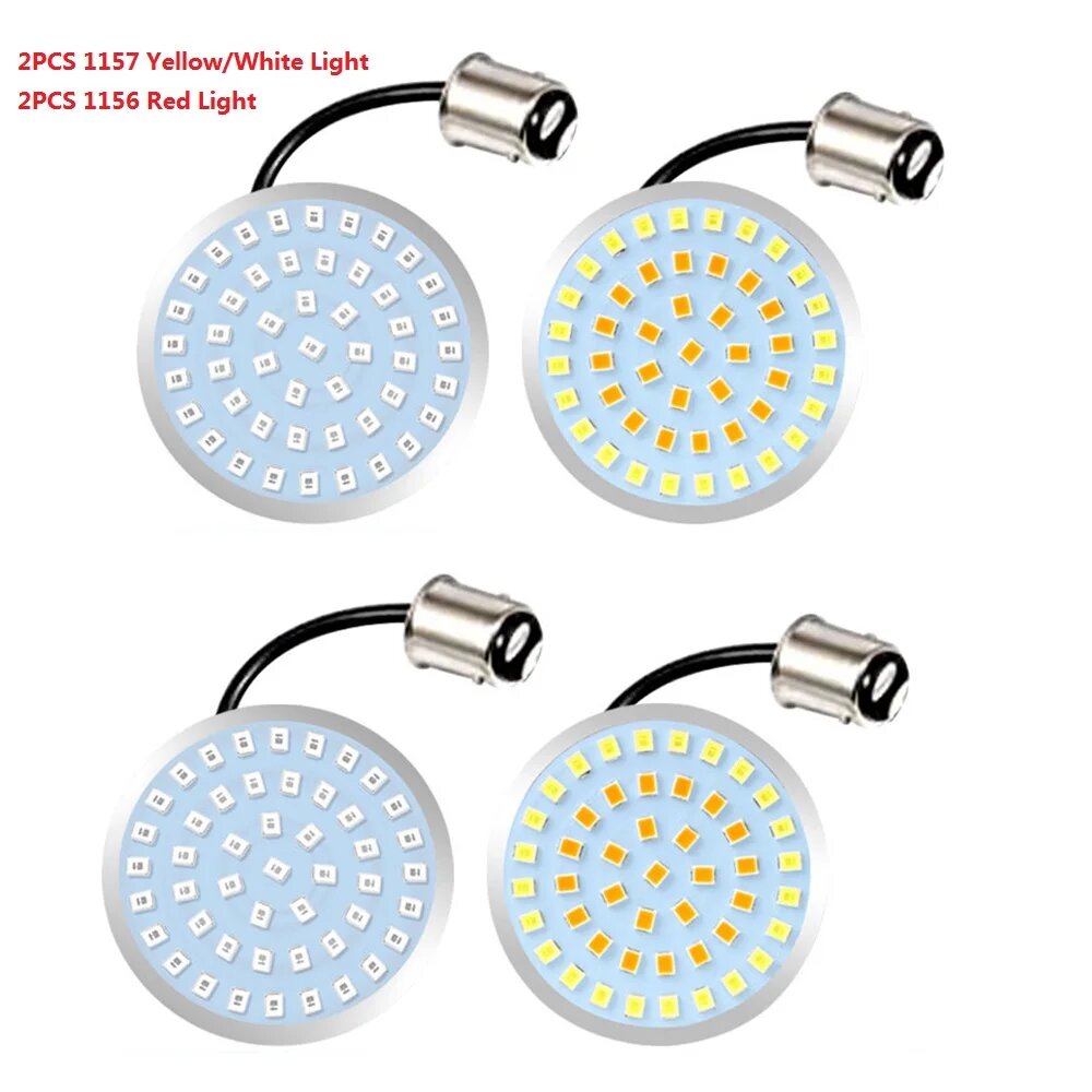 Мотоциклетные светодиодные указатели поворота 1157, передние и 1156 задние поворотники с прозрачными/дымчатыми линзами для Harley Davidson Softail Dyna Sportster RA00232-01