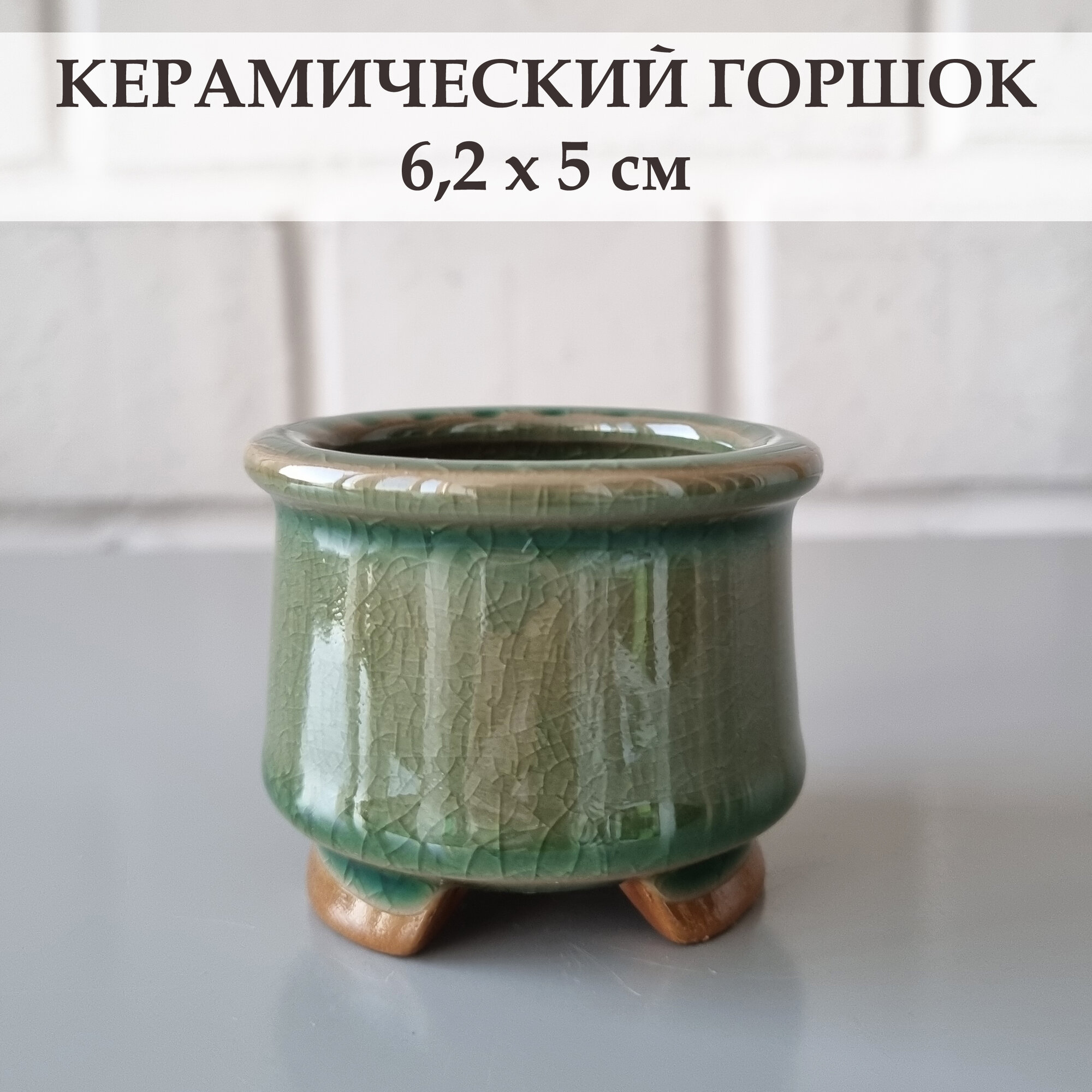 Керамический горшок для суккулентов и кактусов / Керамический горшок для цветов