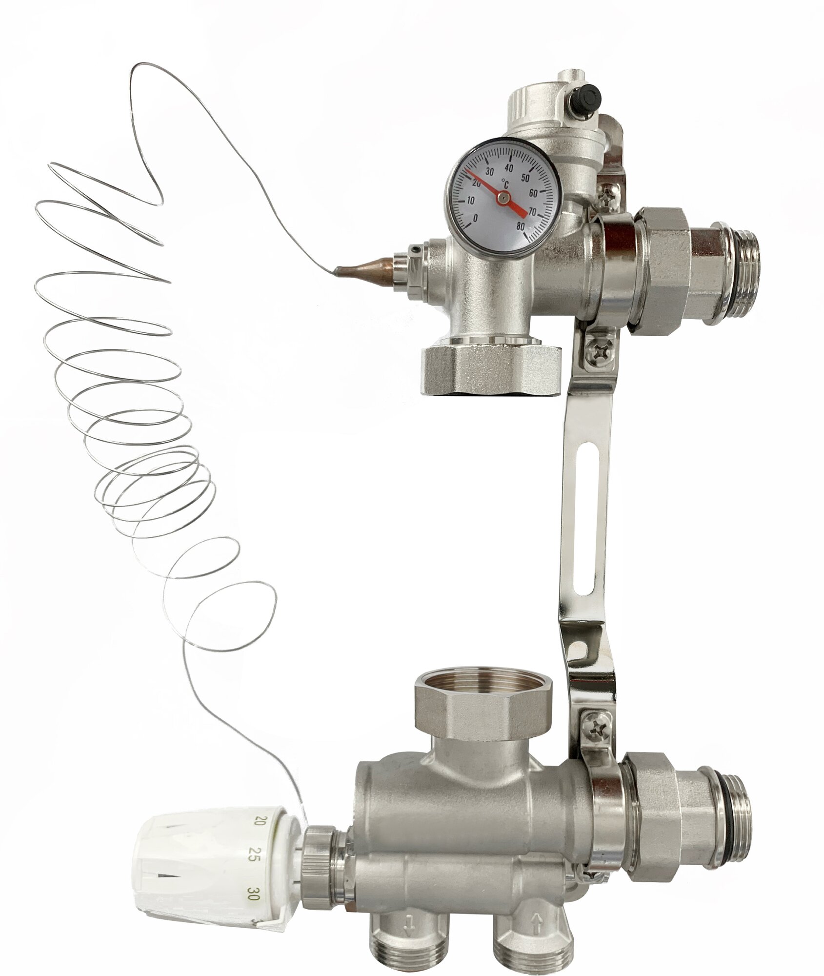 Насосно-смесительный узел Спец с четырехходовым клапаном 180 мм 1 без насоса
