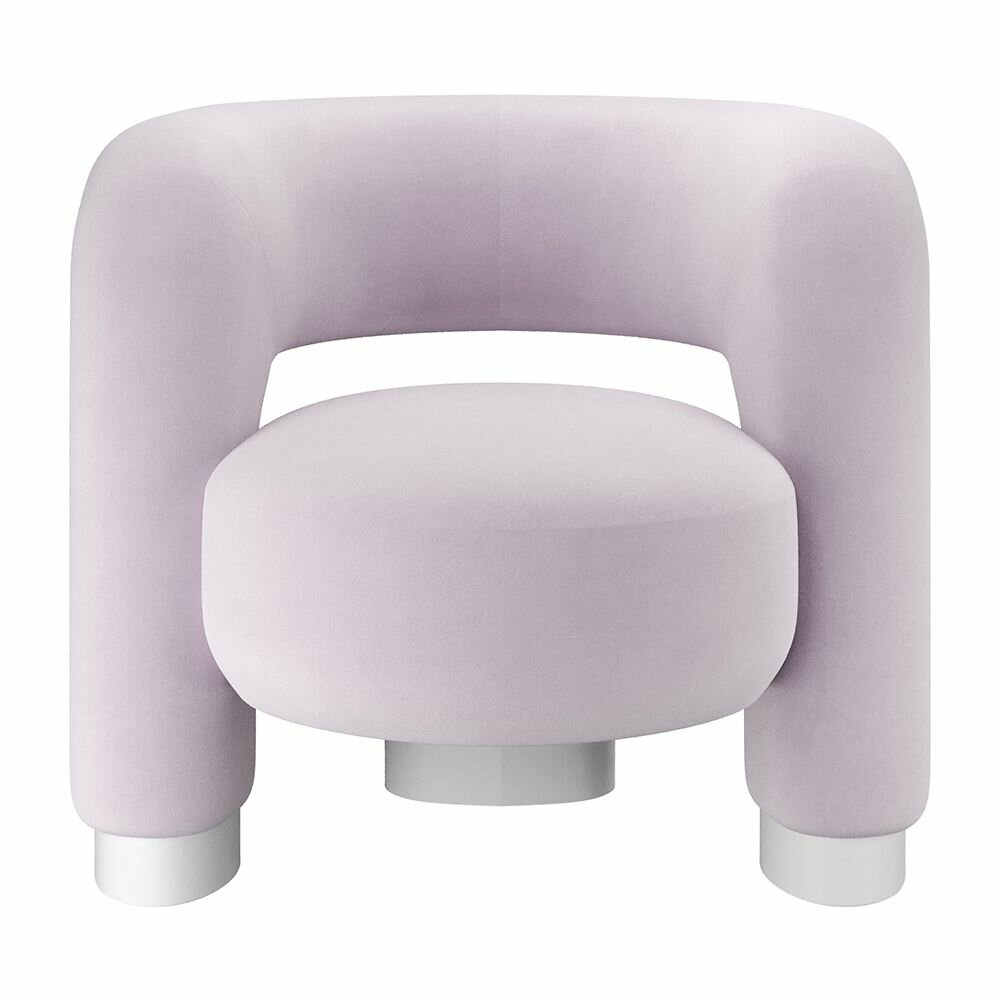 Кресло PECOLA, 820х800х740, белый сиреневый