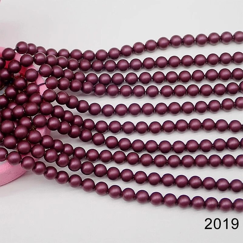 Бордовый матовый жемчуг 12 мм, 5 шт. Elderberry 2019