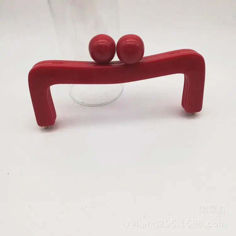 20-сантиметровая красочная застежка большого поцелуя с шариковой застежкой, акриловая рамка для кошелька с винтами, ручки для сумки, материал ручной работы, смоляные рамки-клатчи, зажим, крючок Красный, red