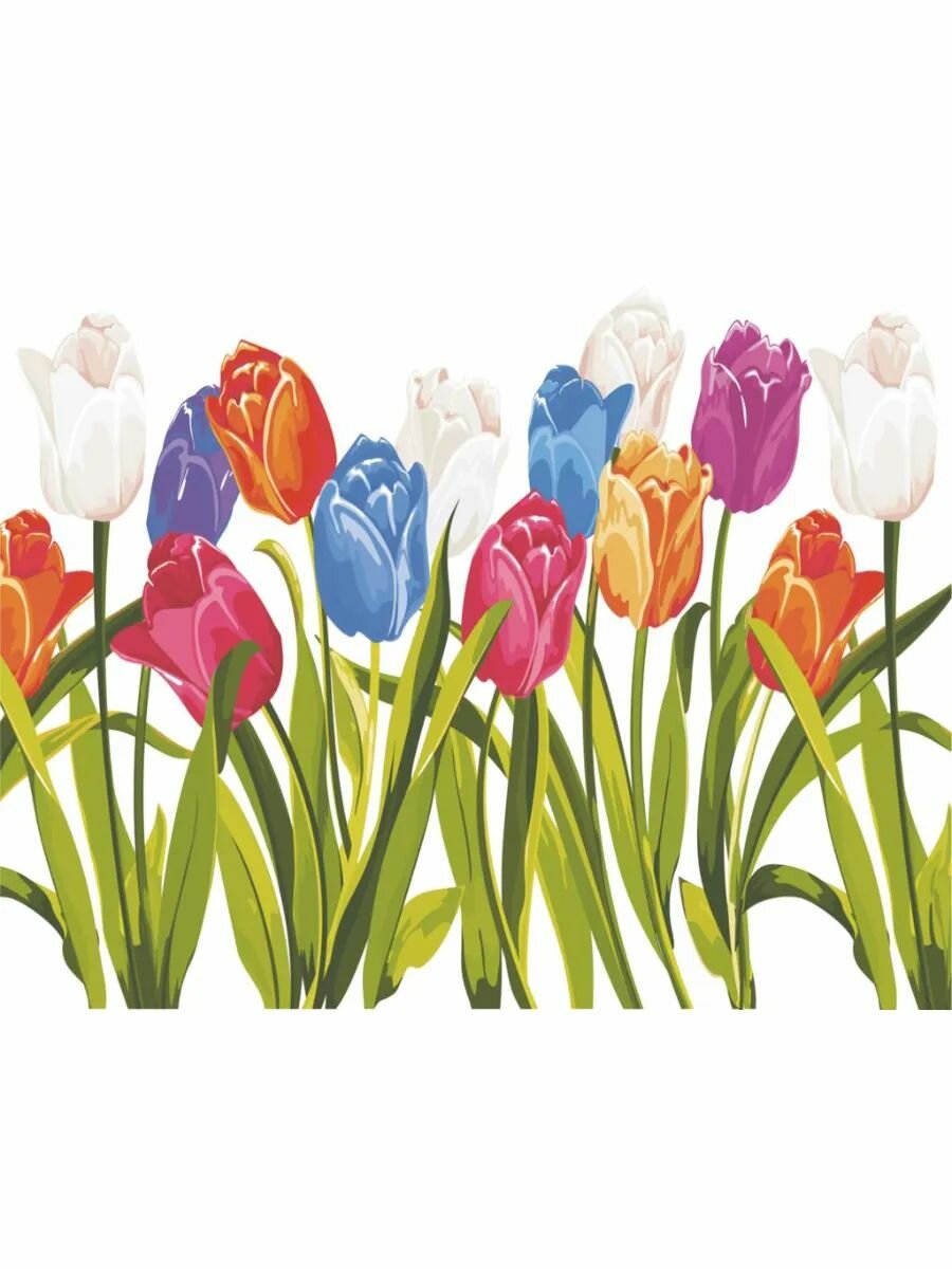 Фотообои бумажные, глянцевые "Тюльпаны", 180х240 см, для детской