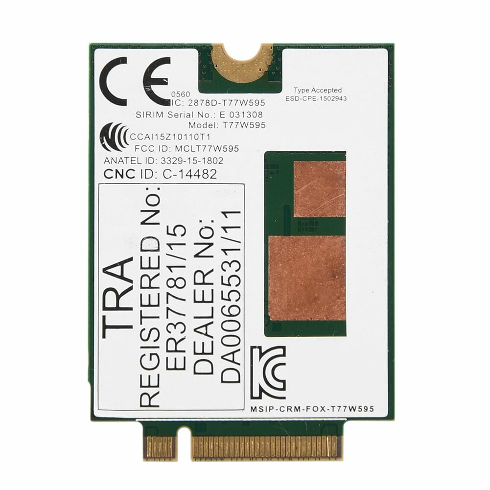 Модемный модуль LTE M.2 для HP LT4120, Snapdragon X5, T77W595, 796928-001, 4G WWAN, возможность подключения 150 Мбит/с